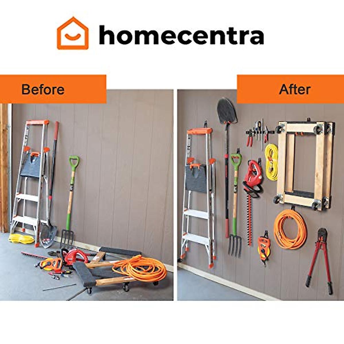 Garage Hooks for Hanging - Heavy Duty Hooks Garage Tool Organizer Wall Mount - Tool Hanger for Garage Wall - Garage Storage System Hook for Ladder, Power Tool Holder and Shed Organization - Pack Of 10