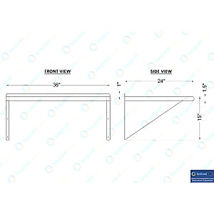 AmGood 24" X 36" Stainless Steel Wall Shelf | NSF | Garage, Laundry, Storage, Utility Room | Restaurant, Commercial Kitchen