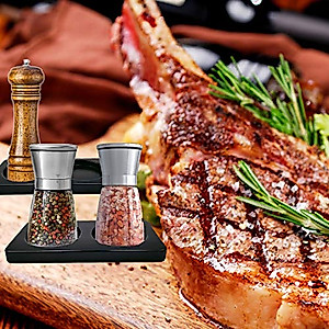 Salt and Pepper Mill Tray, Pepper Salt Mill Tray, Wood Tray