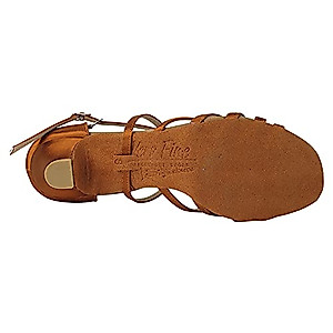 Very Fine Women's Salsa, Latin, Practice Ballroom Dance Shoes - S9216 (S9216 Copper Tan Satin 1.2" Cuban Heel, numeric_6_point_5)