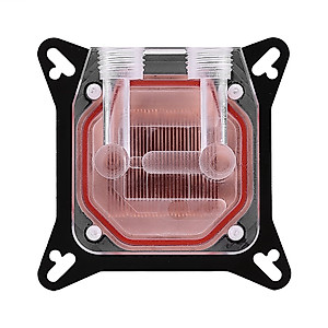 GPU Water Block, Computer Universal Water Cooling Block, GPU Waterblock Copper Base POM Cover with Waterway, Acrylic Water Cooling System Parts Radiator Clear Kits for DIY PC
