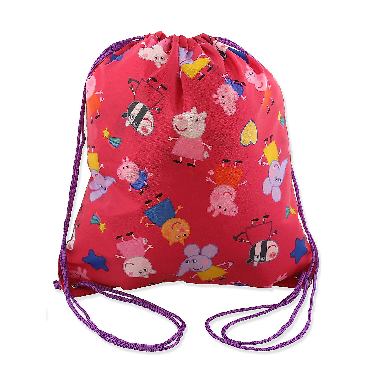 Peppa Pig Girls 5 piece Backpack and Lunch Bag School Set (One Size, Pink/Purple)