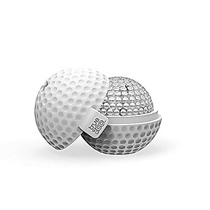 True Zoo Golf Ball Ice Mold, Dishwasher Safe Novelty Silicone 2 Inch Ice Sphere Maker for Sports Fans, Set of 1