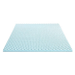 Best Price Mattress 2 Inch Egg Crate Memory Foam, Cooling Gel Infusion, Full Mattress Topper, Blue (ECMF-GM2F)