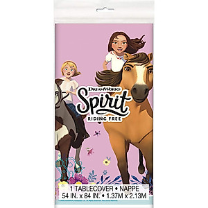 Unique Spirit Riding Free Rectangular Plastic Table Cover | 54" x 84" | 1 Pc