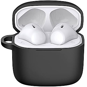 TOZO A3 Wireless Earbuds Bluetooth 5.3 Half in-Ear Lightweight Headsets White & TOZO A3 Protective Silicone Case Black