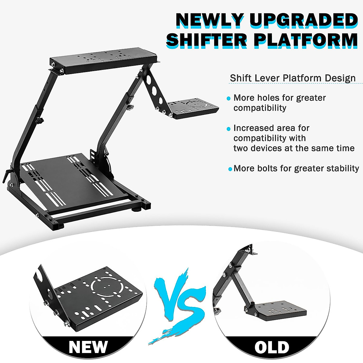 Anman G25 Racing Steering Wheel Cockpit Pro Gear Shifter Mount Fit for Logitech G27 G29,Fanatec,Thrustmaster T150 T150 pro,Adjustable Height & Angle,Racing Simulator Cockpit Foldable,No Pedal and stee