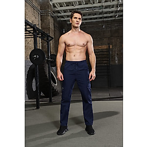 Rela Bota Mens Casual Cargo Pants Fashion Athletic Joggers Multi Pockets Sweatpants Outdoor Tactical Lightweight Trousers