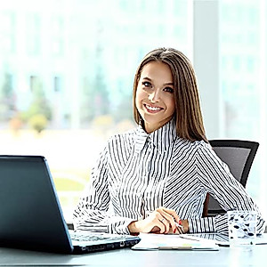 Office Chair Desk Chair Home Office Computer Chair with Wheels Mesh Office Chair with Lumbar Support, Mid Back Ergonomic Office Desk Chair with Armrests Adjustable Work Chairs, Black