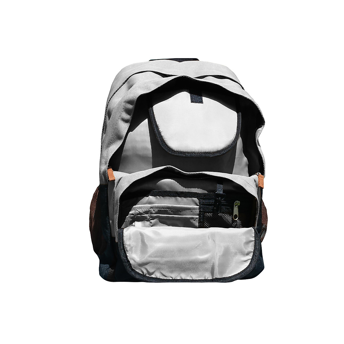 Retro Punk-Style Canvas Backpack (Grey w/Angel Decal)
