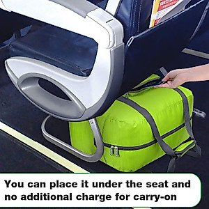 WANDF for Frontier Airlines United Airlines 18" Foldable Travel Duffle Bag for Travel Gym Sports Weekender Bag, Green