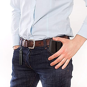 Portable Titanium Toothpicks Pocket Set Reusable Metal Stainless Steel Toothpicks with Holder for Outdoor Picnic and Camping (Black,2 Sets)