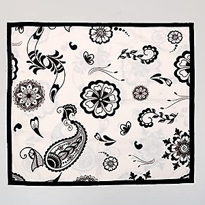 Sapphire-web Black Persia Paisley Print Pure Cotton 1 Piece Kitchen Towels 16 Inch by 18 Inch