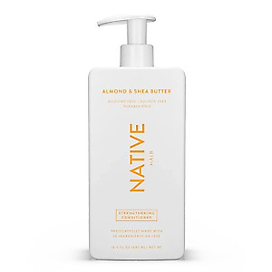 Native Vegan Strengthening Conditioner with Almond & Shea butter, Clean, Sulfate, Paraben and Silicone Free - 16.5 fl oz