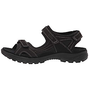 ECCO Women's Onroads 3-Strap Sport Sandal, Black, 7-7. 5