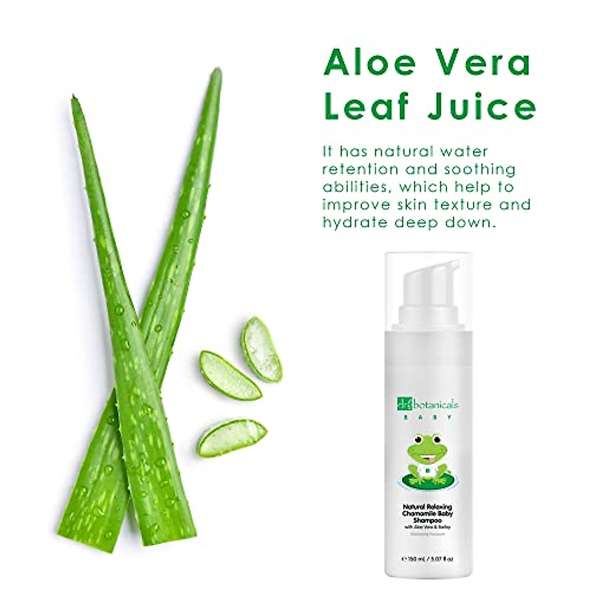 Dr Botanicals Natural Relaxing Chamomile Baby Shampoo with Aloe Vera and Barley| | Natural, Vegan & Dermatologically Tested | 5.07 FL Oz