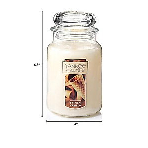 Yankee Candle Fresh Cut Roses and French Vanilla Scented 22oz Large Jar Candles (2-Pack)