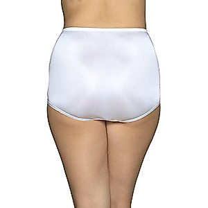 Vanity Fair Women's Perfectly Yours Ravissant Tailored Nylon Brief Panty - Size 3X-Large / 10 - Star White