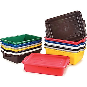 Carlisle FoodService Products N4401102 Comfort Curve™ Ergonomic Wash Basin Tote Box, 7" Deep, White