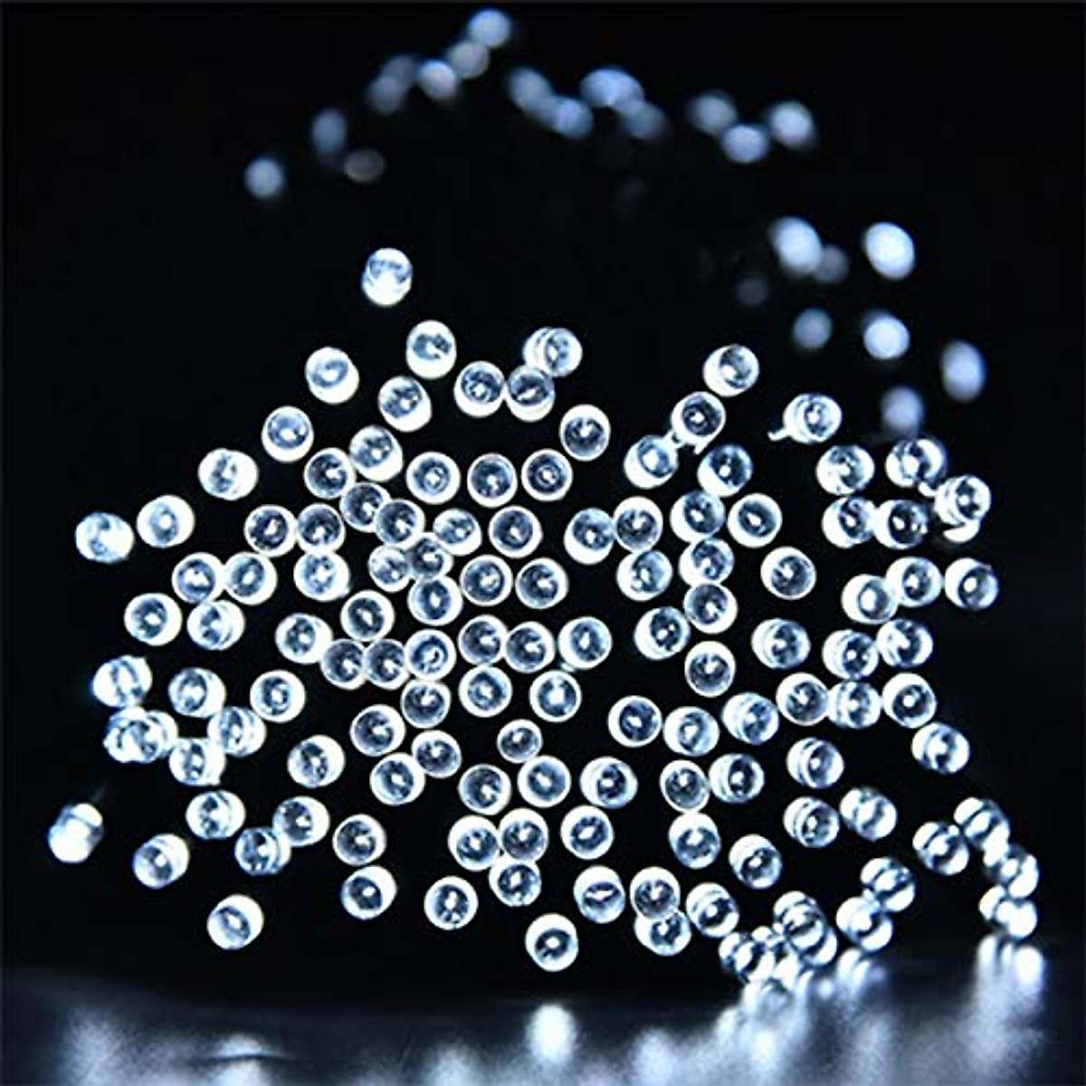 Hopolon Solar Fairy/Starry String Lights Outdoor Waterproof 72ft 200LED for Patio, Lawn,Garden, Home, Wedding, Holiday, Christmas Party, Xmas Tree Decoration,Waterproof/Timer/USB Charge (Cool White)