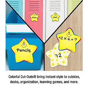 Carson Dellosa 36 Piece Mini Stars Bulletin Board Cutouts, Star Decor Classroom Cutouts for Bulletin Board Decorations, Room Décor, Locker Decorations, Cubbies for Classrooms, and Classroom Décor