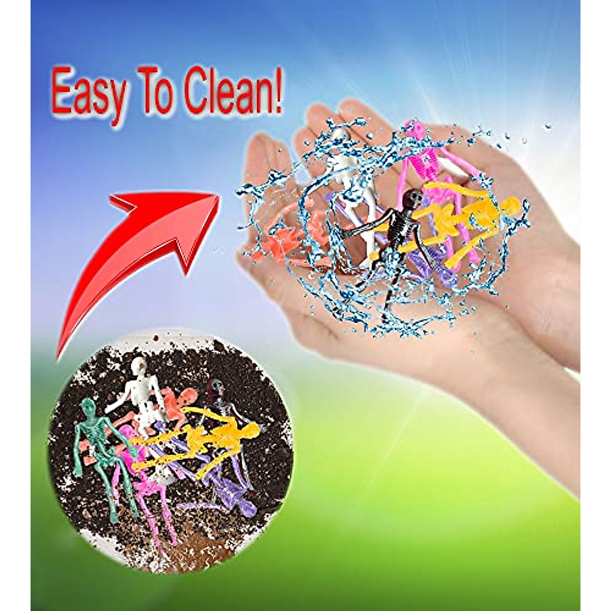 UpBrands 144 Party Favors for Kids Stretchy Skeleton Bulk Set, 12, Kit for Birthday's, Halloween, Goodie Bags, Easter Egg Basket, Pinata Filler, Small Toys Classroom Prizes