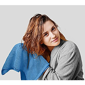 Utopia Towels Bundle Pack of 14-2 Bath Towels, 4 Washcloths, 8 Hand Towels- 600 GSM Ring spu Cotton- Ultra Soft and Highly Absorbent- Versatile- Perfect for Home, Hotel, Spa, Restaurants (Electric B