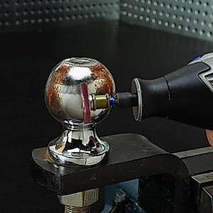 BUYGOO 60pcs 1 Inch Bristle Disc Kit with 6pcs Mandrels for Rotary Tools, Detail Abrasive Wheel for Cleaning & Polishing, Radial Bristle Wheel with Grit 80 120 220 400 600 1000