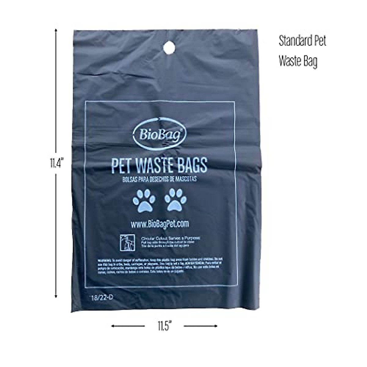 BioBag Premium Pet Waste Bags, Standard Size, 200 Count, Great For All Dog Breeds, Fits in Standard Park Dispensers