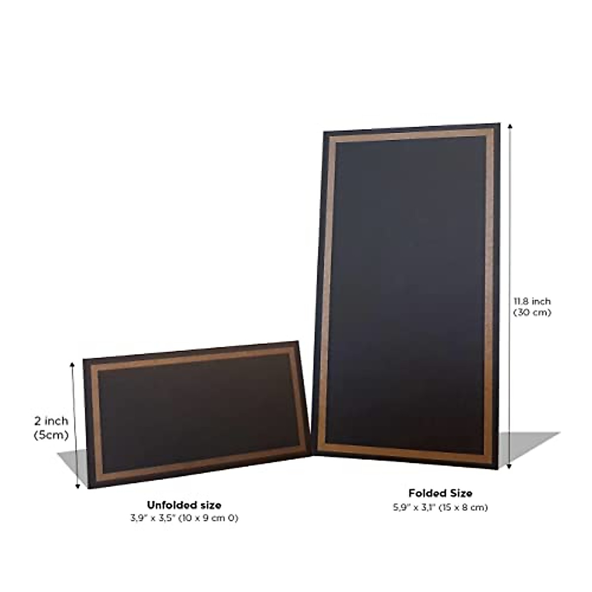 SR Design Pack of 100 Place Cards black with gold border, 20 Table Numbers Cards, 1 Pen in Metallic Gold, Card Table, Table Numbers, Wedding Place Cards, Tent cards