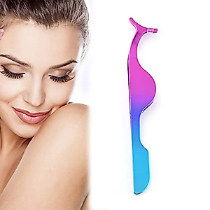 2pcs Eyelash Applicator Tool Eyelash Tweezers Lash Tool for False Lashes Lash Tools for Eyelash Extensions Fake Eyelash Applicator Lashes Clip Eyelash Tweezer Set