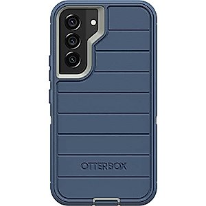 OtterBox Defender Case & Belt Clip/Stand for Samsung Galaxy S22 (NOT Plus/Ultra) Retail Packaging - Anti-Microbial - Fort Blue