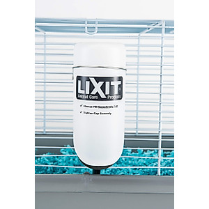 Lixit Wide Mouth BPA-Free Cage Water Bottles for Rabbits, Ferrets, Guinea Pigs, Rats, Chinchillas, Hamsters, Mice, Hedgehogs, Gerbils and Other Small Animals. (Translucent, 8 Ounce)