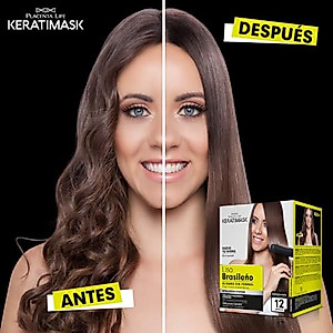 PLACENTA LIFE KERATIMASK Brazilian Straightening Kit with Keratin and Hyaluronic Acid - Keratin Treatment- Get a perfect smooth, shiny and silky- Formaldehyde FREE