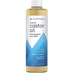 Home Health Original Castor Oil - 16 Fl Oz - Promotes Healthy Hair & Skin, Natural Skin Moisturizer - Pure, Cold Pressed, Non-GMO, Hexane-Free, Solvent-Free, Paraben-Free, Vegan