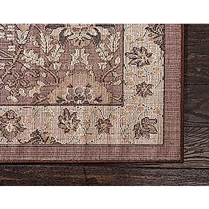 Unique Loom Espahan Collection Traditional Classic Inspired, Intricate Design Area Rug, 10 ft x 13 ft, Brown/Beige