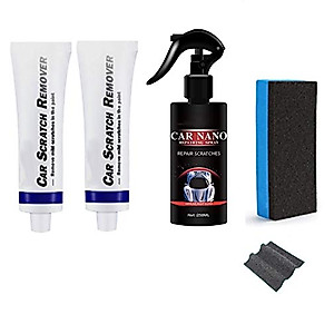 LLSY Nano Car Scratch Remover Kit with Car Nano Magic Cloth，Buy 1Get Anti Scratch Hydrophobic Polish Spray Car Nano Ceramic Coating