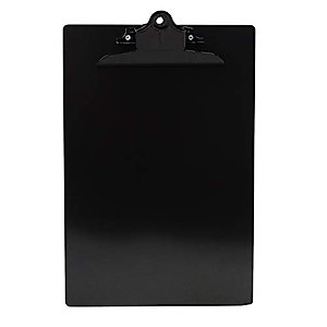 Saunders Black Recycled Aluminum Clipboard with Black Clip - 8.5 x 11 inch Letter Size Document Holder - Ideal for Home, Office, and Business Use (23516)
