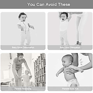 Baby Walking Harness, Baby Sit to Stand Learning Helper Mesh Breathable Adjustable with Detachable Crotch Safety Hand-held Assistant Lifting & Pulling for Toddlers Infant Kids (Grey)