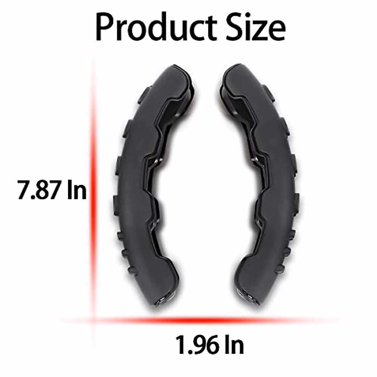 Moioee Carbon Fiber Anti-Slip Steering Wheel Grips Booster Cover Trim, Car Steering Handle Protector Assist Ferrule, Auto Interior Accessories Universal for Women Men, Suitable for Most Models