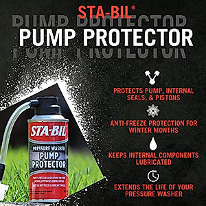 STA-BIL Pump Protector - Protects Pressure Washer Pumps and Other Internal Components During Storage, Next Gen Anti-Freeze and Lubricant Formula, 4oz (22007) , Red