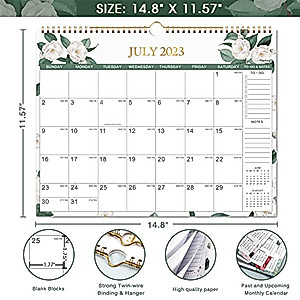 2023-2024 wall Calendar - Calendar 2023-2024 with Julian Date, July 2023 - December 2024, Twin-Wire-Bound, 14.8”x 11.57”, Thick Paper Perfect for Organizing & Planning, 6 Different Background Patterns
