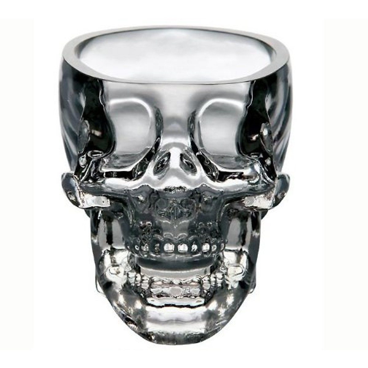 Tvoip 2PCS Kitchen & Dining Entertaining Glassware Drinkware Old Fashioned Glasses Skull Cup for Serving Scotch Whiskey Mixed Drinks (2)