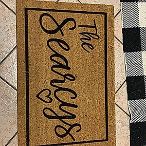 Heartful Custom Doormat Family Name - Premium Quality, Thick & Made in the USA
