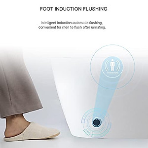 Simple Project Smart Toilet, Smart Bidet Toilet | White Tankless Toilet, Smart Toilet Seat With Remote | Elongated One Piece Toilet Bidet with Auto-flush, Drying, Self-cleaning, Foot kick sensor