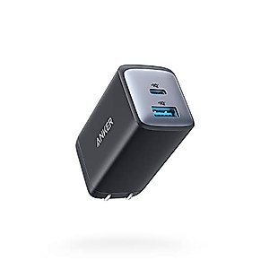 Anker USB C Charger 65W, 725 Charger, Ultra-Compact Dual-Port Foldable Travel Wall Charger for MacBook Pro/Air, iPad Pro, Galaxy S21/S10, Dell XPS 13, Note 20/10+, iPhone 13/Pro, Pixel, and More
