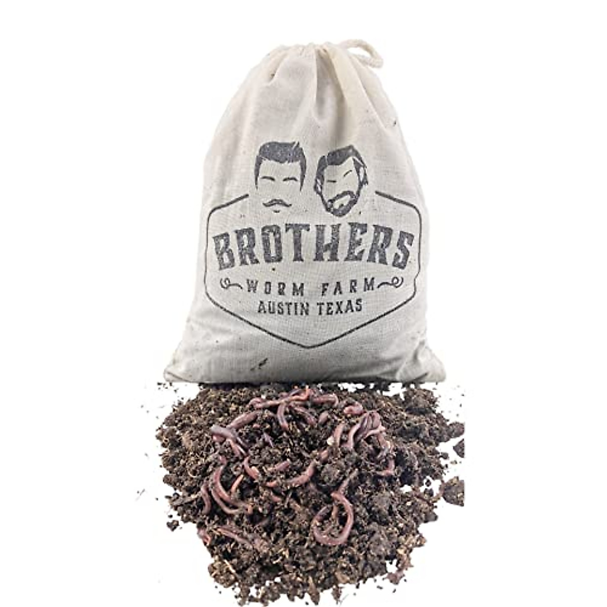 BROTHERS WORM FARM - 100 Live Red Wiggler Composting Worm Mix. Worms for Composting and Creating Worm Castings at Home. Ideal for Worm Composters, Gardens, and Worm Bins.