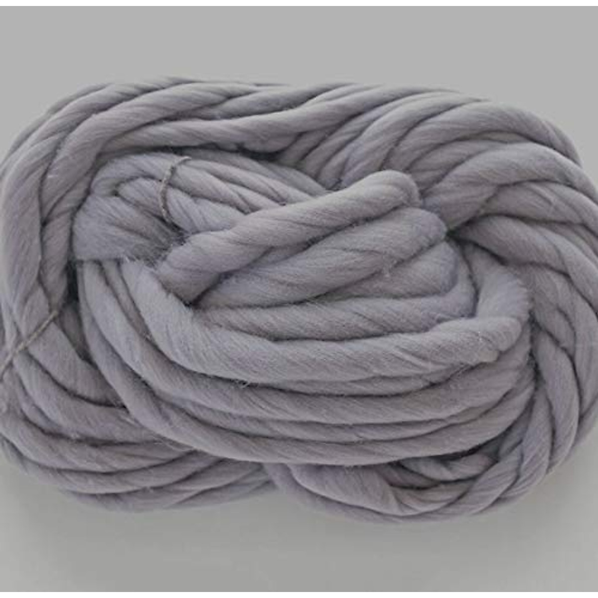 OURVER (No.12 Gray) Super Bulky Arm Knitting Wool Roving Knitted Blanket Chunky Wool Yarn Super Thick Yarn for Knitting/Crochet/Carpet/Hats, 1.1 lbs/500g/17.6 Ounze