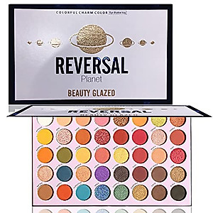 MYUANGO Reversal Planet Eyeshadow Palette - 40 Shades Matte Shimmer Glitter Makeup Palette for Beginners - Waterproof, Blendable, Long-Lasting - Cruelty-Free