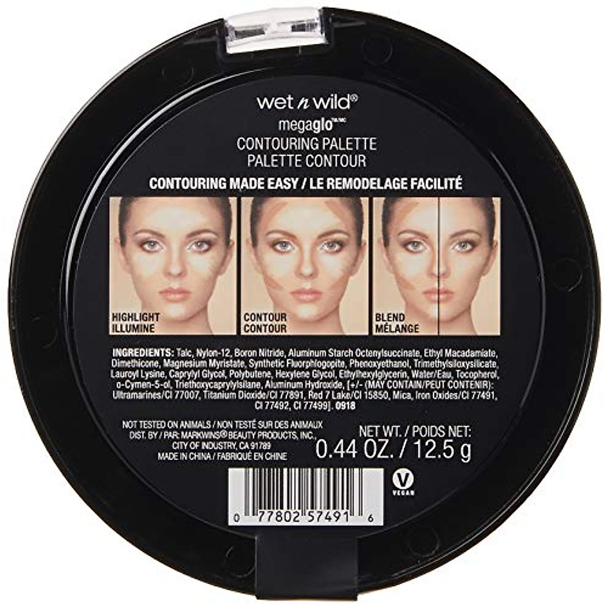 Wet n Wild MegaGlo Contour Palette, Dulce De Leche | Contouring Powder Face Kit | Flawlessly Sculpted Face